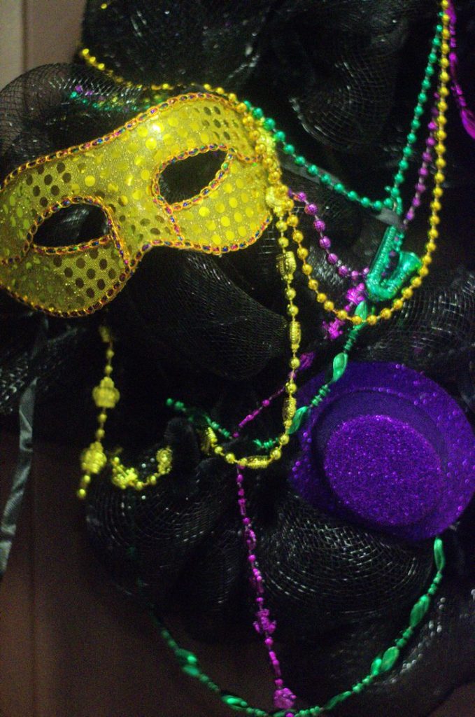 Mardi Gras Mask Wreath - Mooshu Jenne