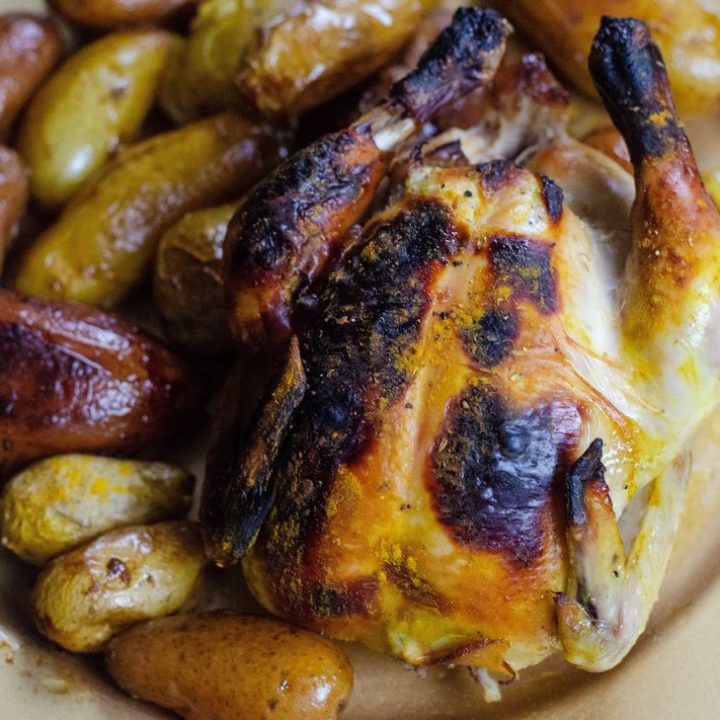 Honeyed Chicken With Little Finger Potatoes - Mooshu Jenne
