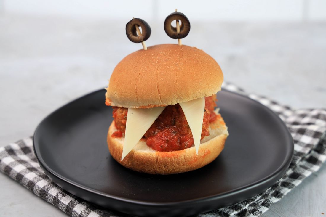 Monster Meatball Sliders - Mooshu Jenne