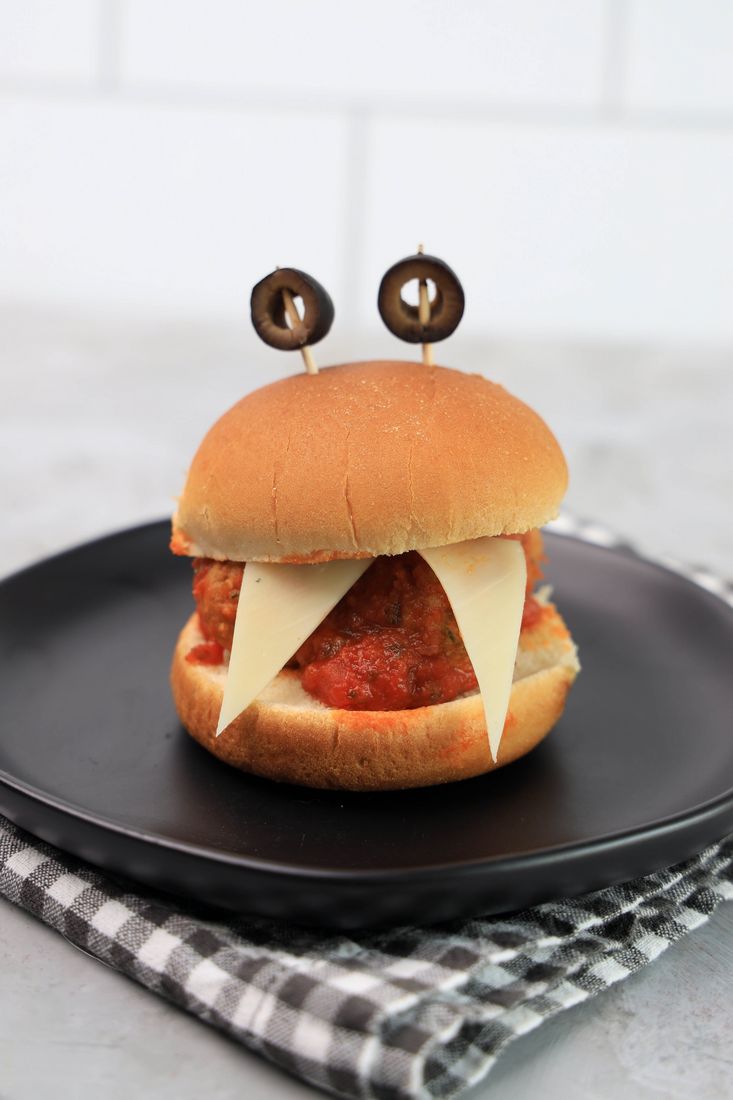 Monster Meatball Sliders - Mooshu Jenne