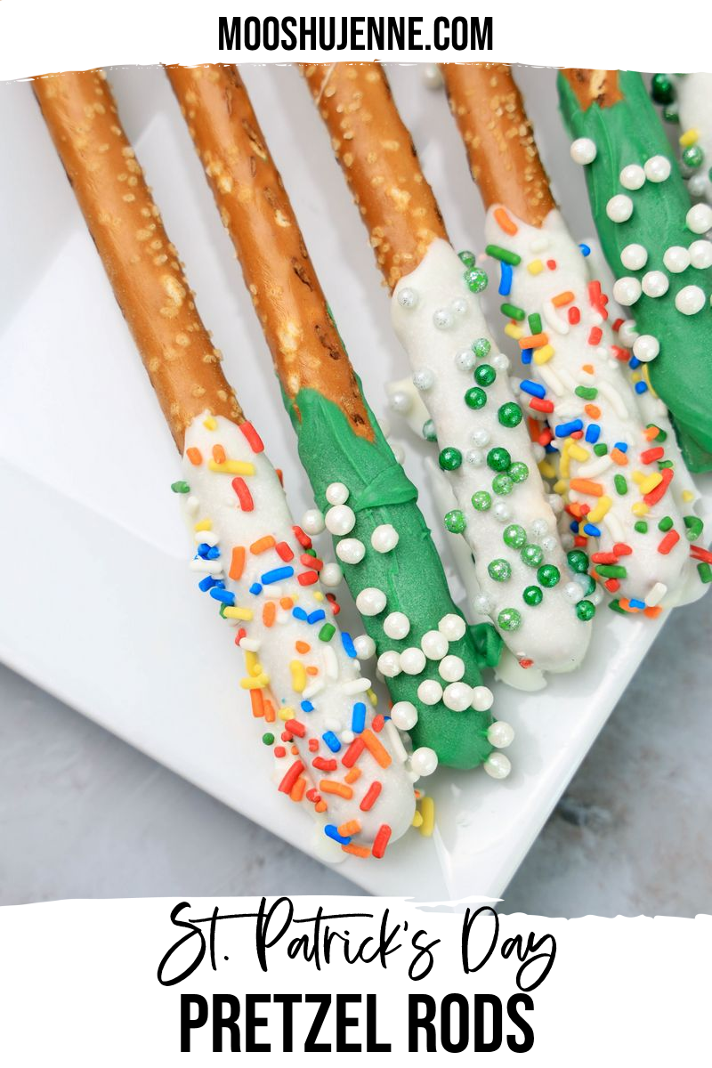 St. Patrick's Day Pretzel Rods - Mooshu Jenne